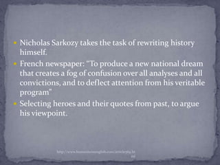 Manipulation of History (Historical Revisionism) | PPTX