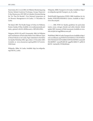 Country Synthesis Report on Urban Air Quality Management Sri Lanka | PDF
