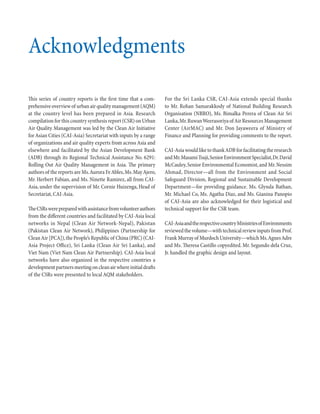 Country Synthesis Report on Urban Air Quality Management Sri Lanka | PDF