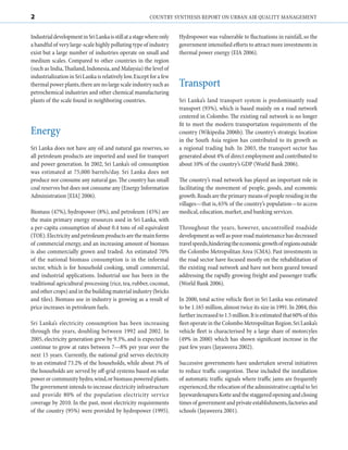 Country Synthesis Report on Urban Air Quality Management Sri Lanka | PDF