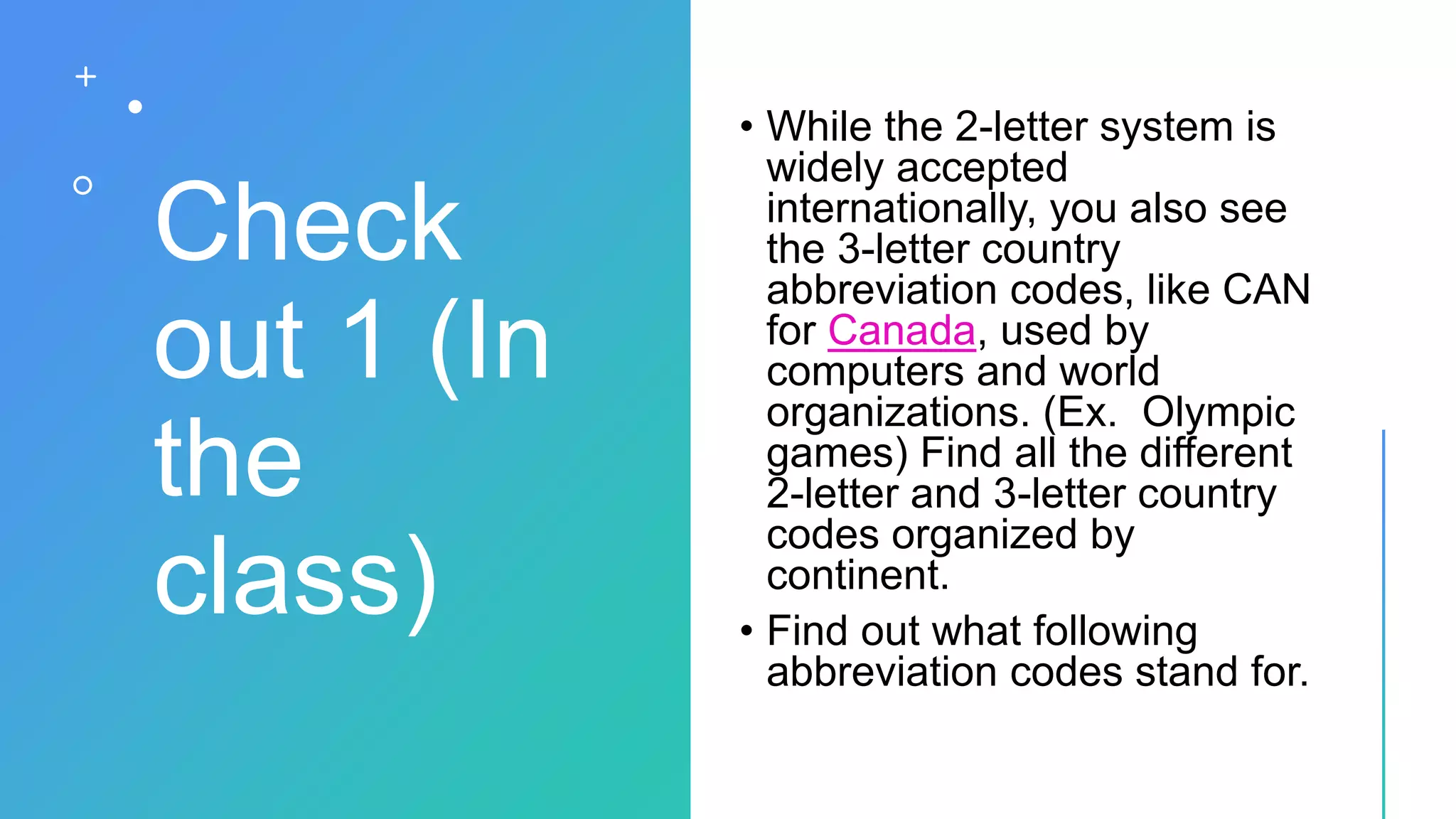 Country abbreviation | PPTX