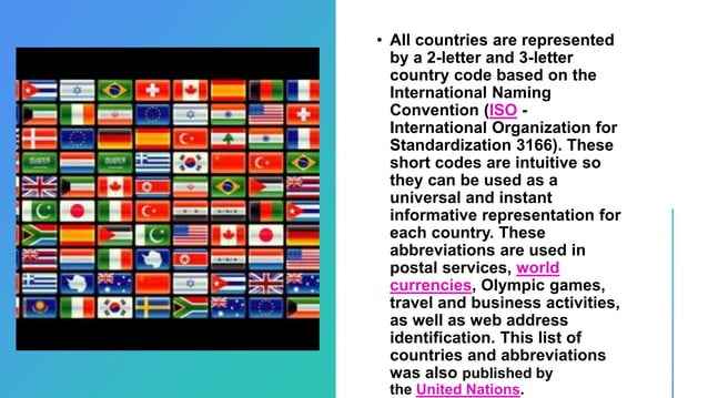 Country abbreviation | PPTX