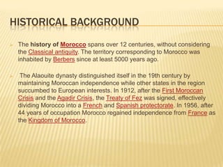 Country analysis (morocco) | PPTX | Africa Travel | Travel Locations