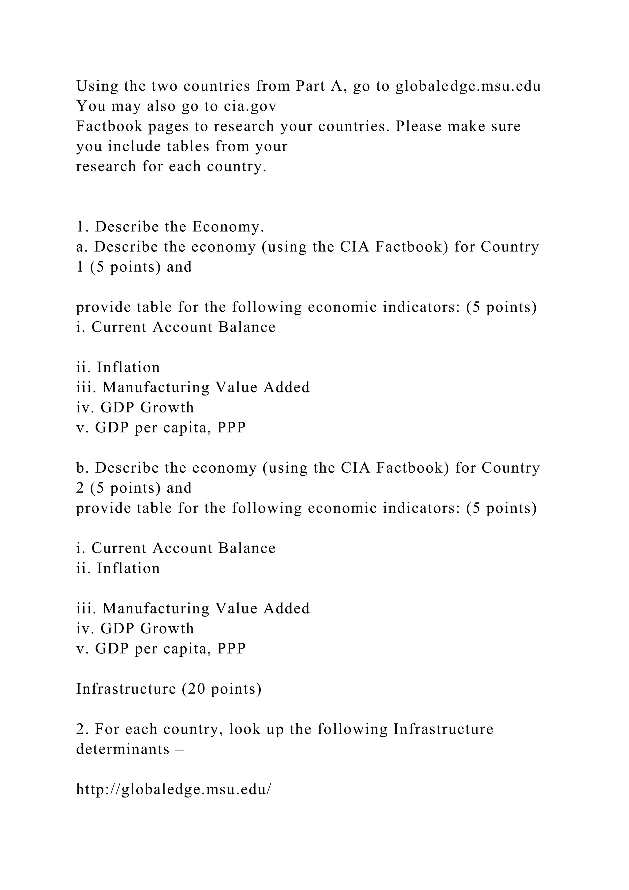 Country Analysis Project Part C With the countries you a.docx