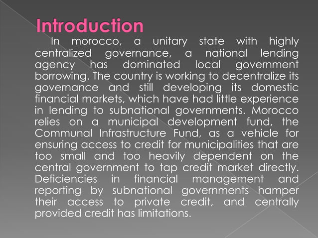 Country case study morocco | PPTX