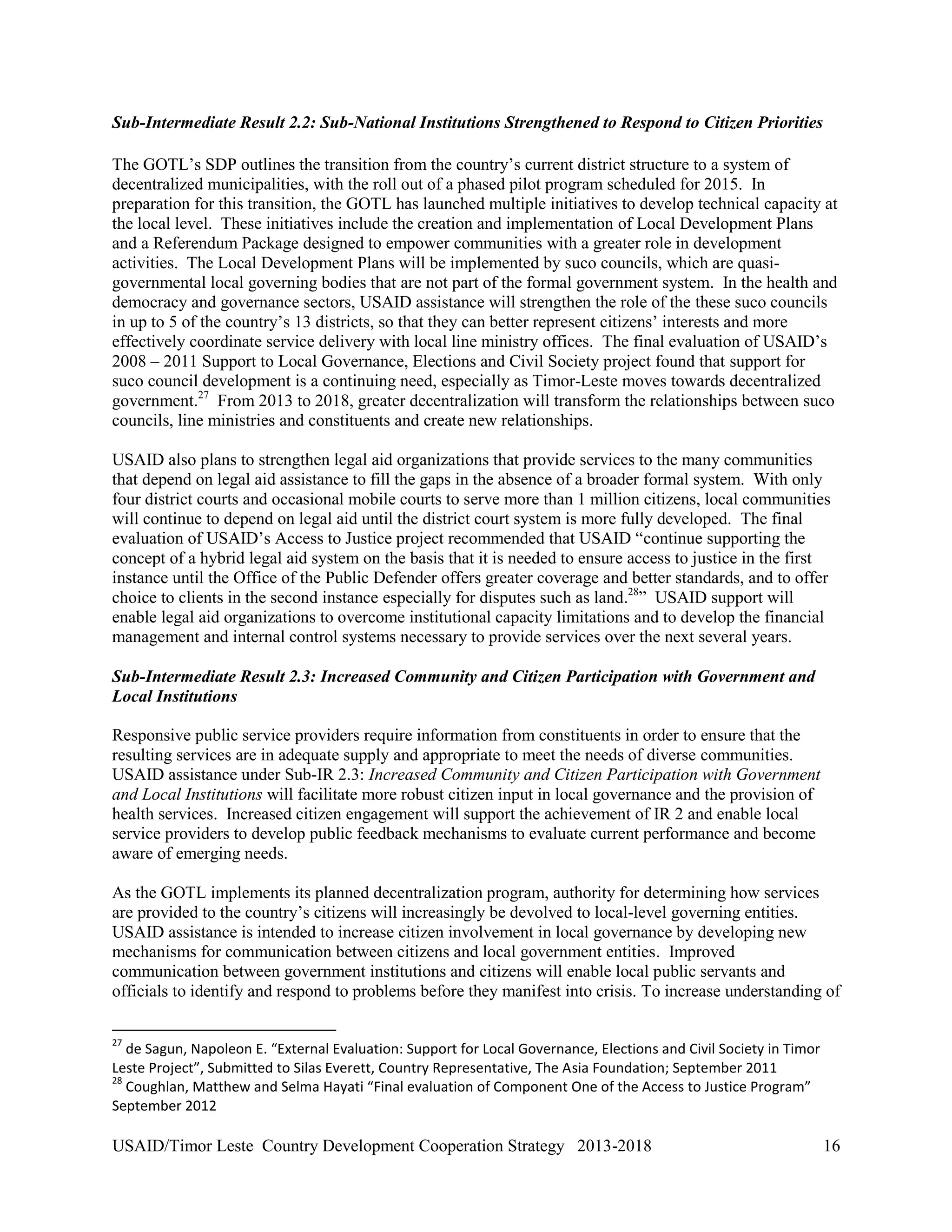 Country Development Cooperation Strategy 2013-2018 | PDF