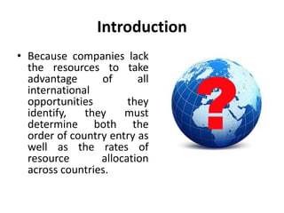 Country evaluation and selection of international business | PPTX