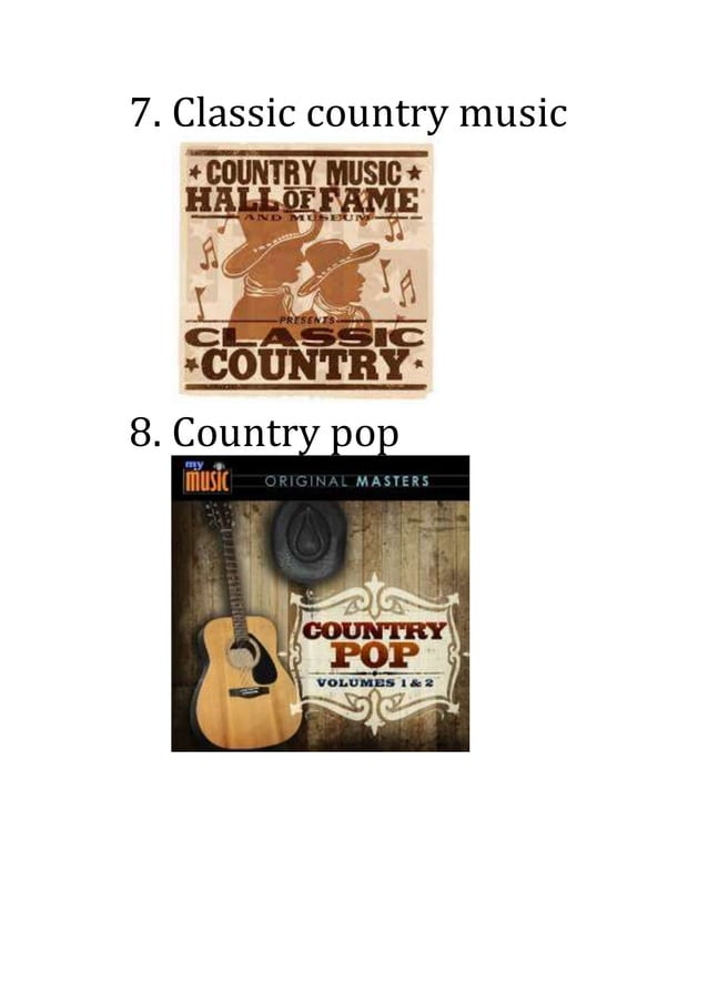 Country genre mind map | DOCX