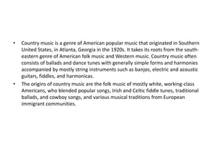 Country/Folk Music | PPT
