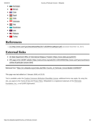 COUNTRY OF PARTICULAR CONCERN (CPC) AND MYANMAR | PDF