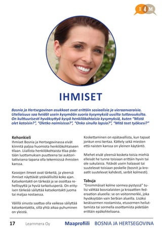 I4M Country profile bosnia and herzegovina (in finnish) | PDF