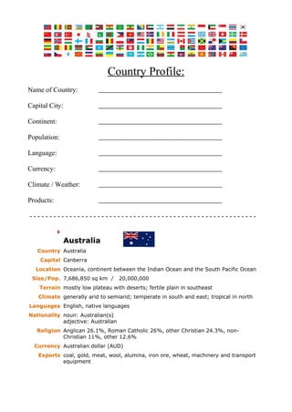 Country Project | PDF