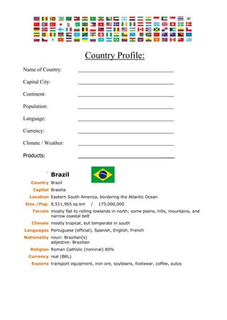 Country Project | PDF