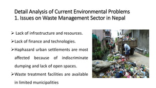 country report ppt nepal about current environmental issues | PPTX