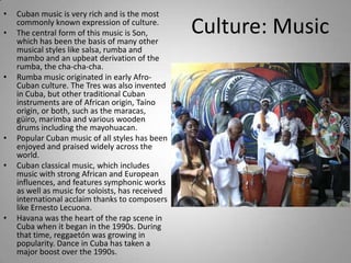 Cuban Culture | PPTX