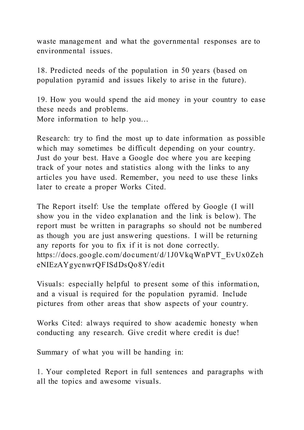 Country Report RubricCategoryDescription of Criteria | PDF