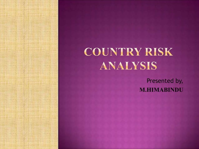 Country risk analysis | PPTX