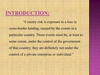 Country risk analysis | PPTX