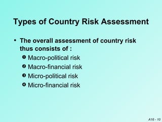 Country risk analysis | PPT