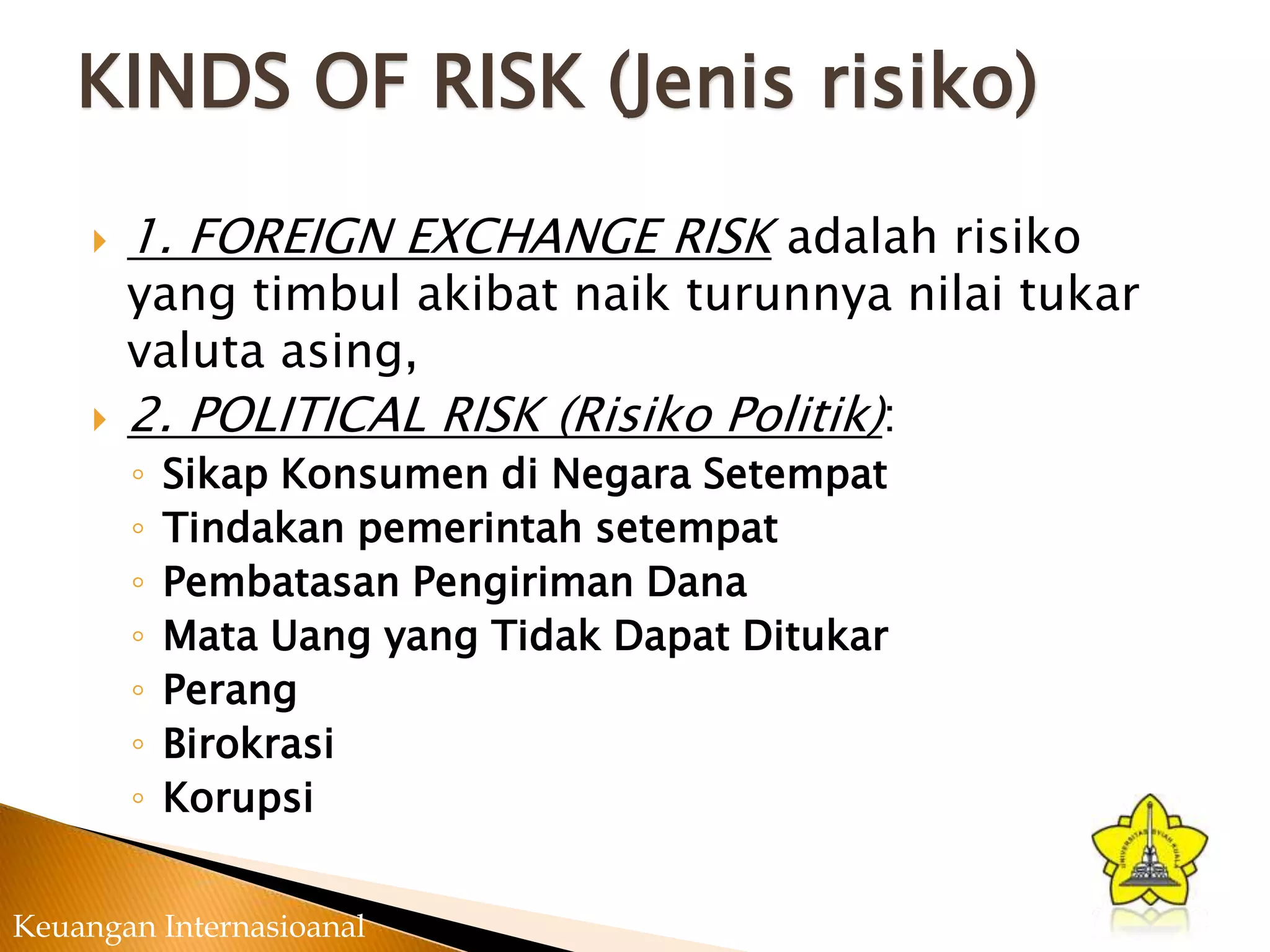 Power Point Country Risk Analysis (Analisa Risiko Negara) | PPTX