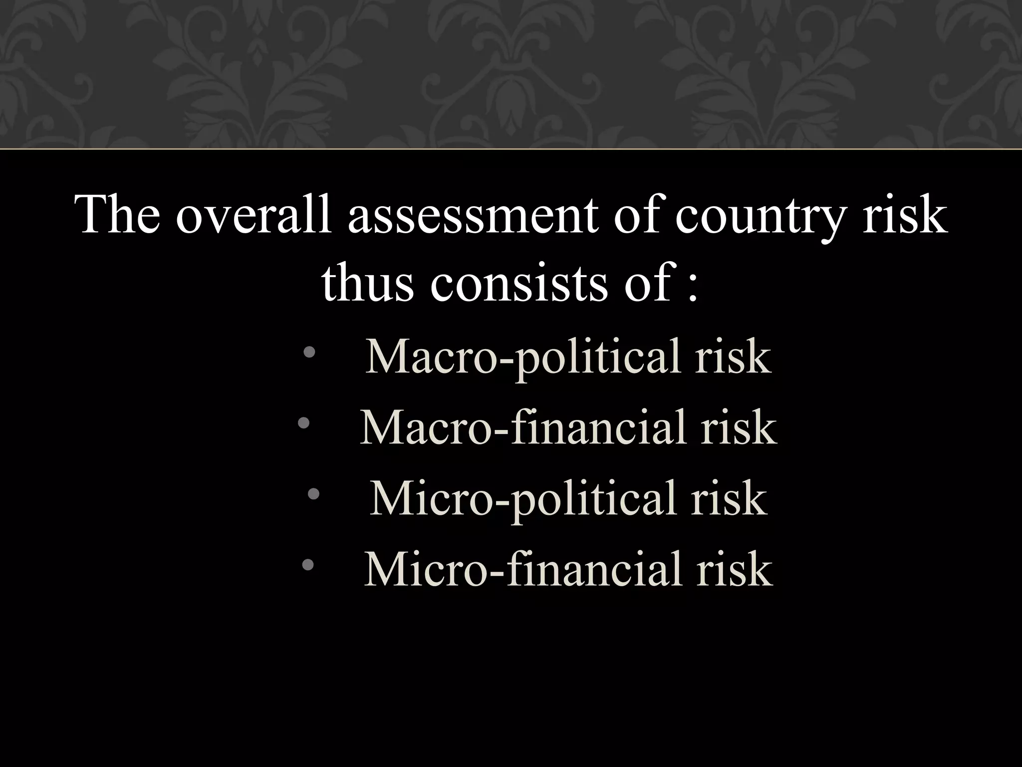 Country risk analysis | PPT