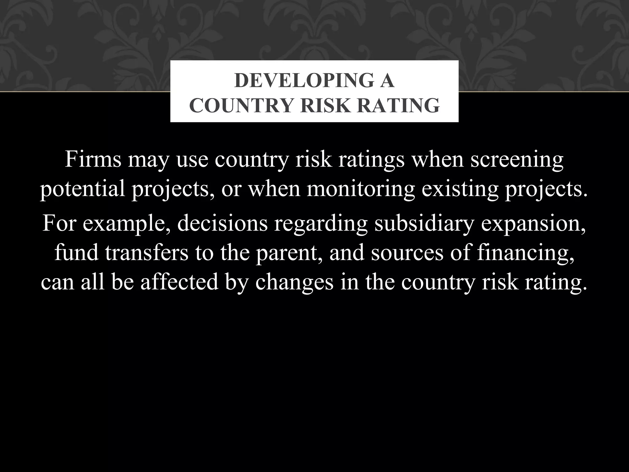 Country risk analysis | PPT