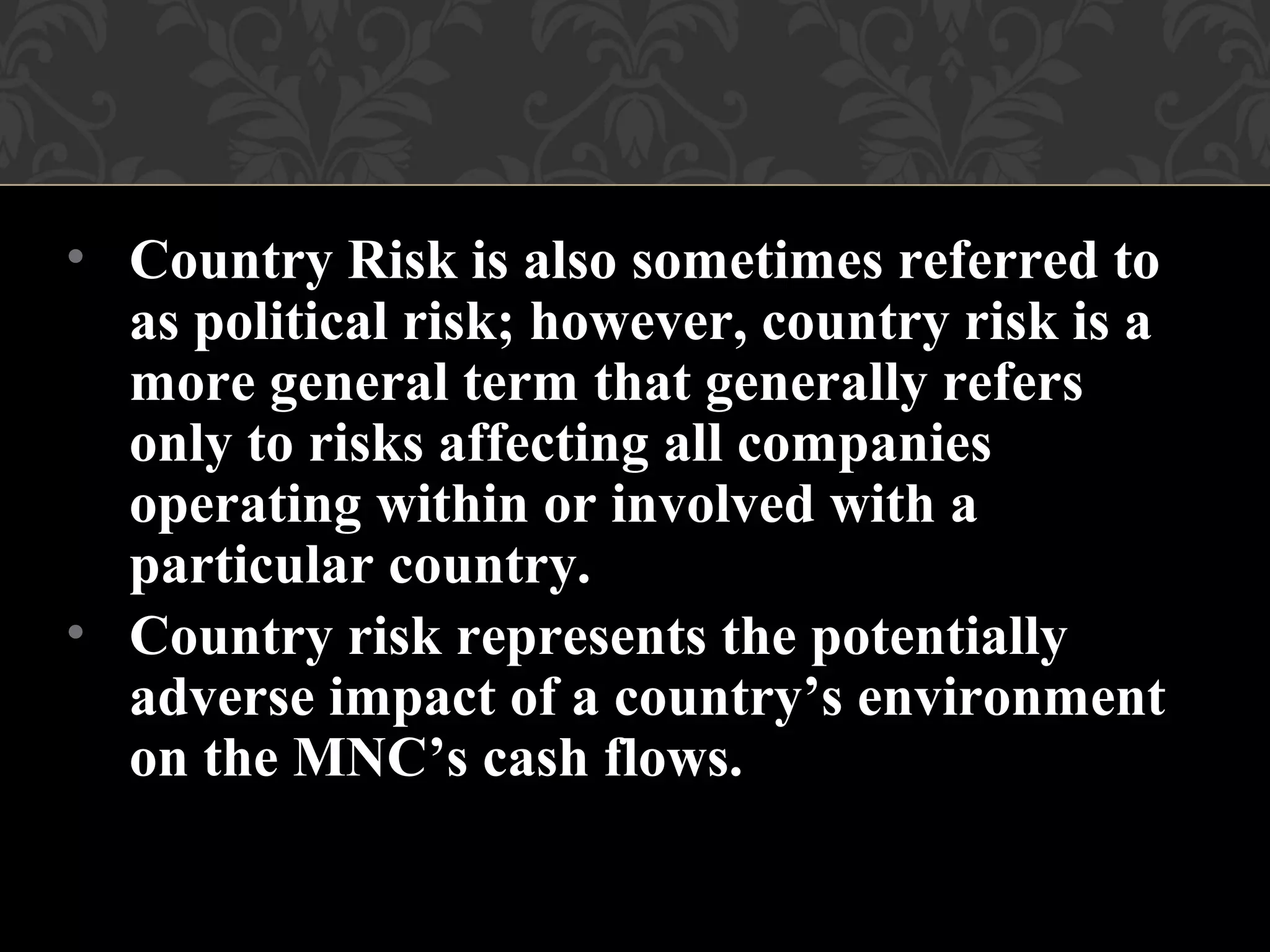 Country risk analysis | PPT