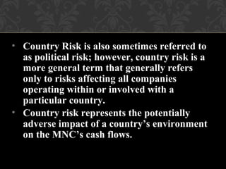 Country risk analysis | PPT