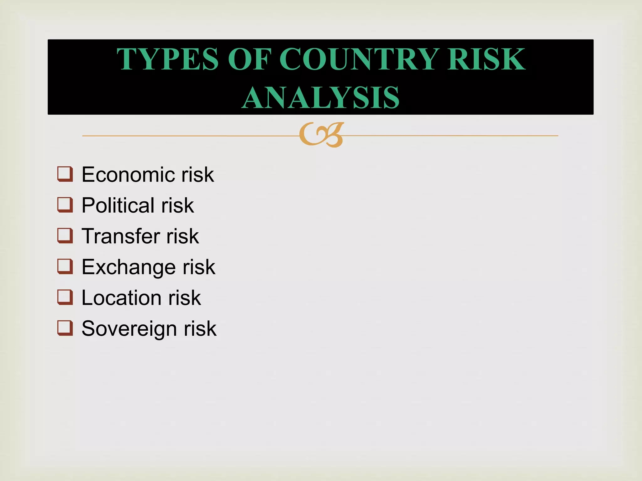 Country risk analysis | PPTX