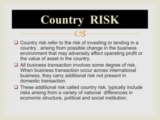 Country risk analysis | PPTX