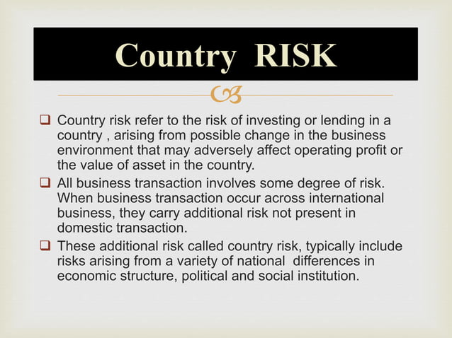 Country risk analysis | PPTX