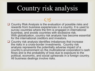 Country risk analysis | PPTX
