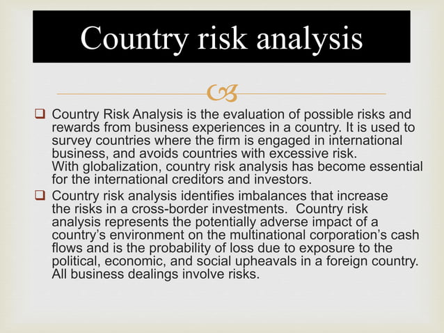 Country risk analysis | PPTX