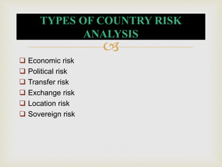 Country risk analysis | PPTX