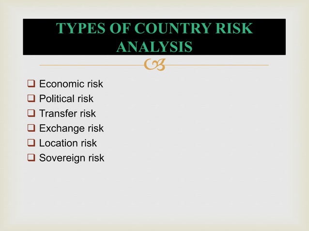 Country risk analysis | PPTX