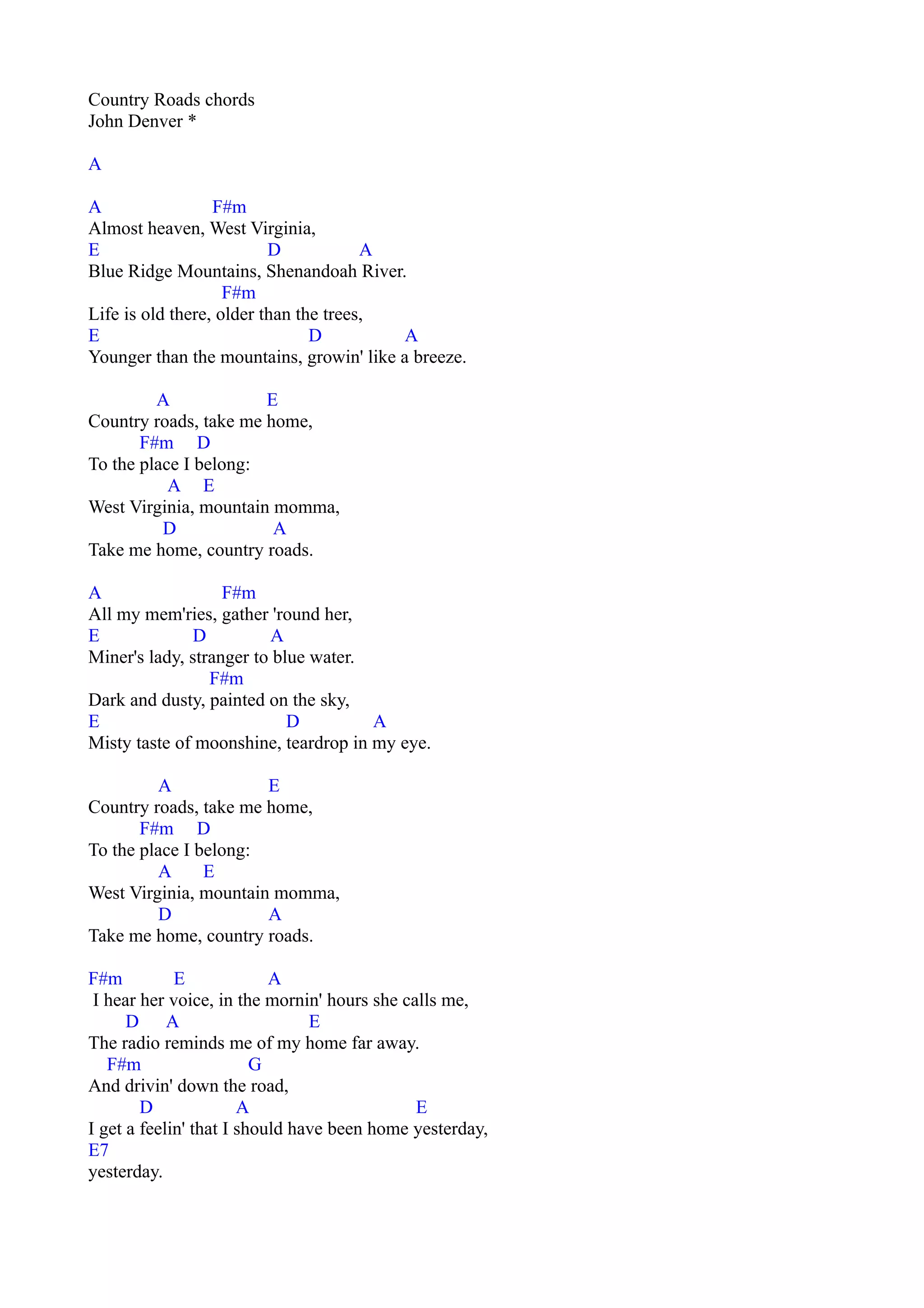 Country roads | PDF