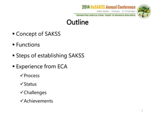 The Establishment of Country SAKSS Platforms in East and Central Africa ...