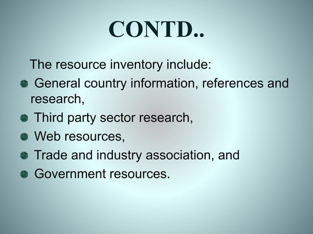 Country selection and evaluation | PPTX