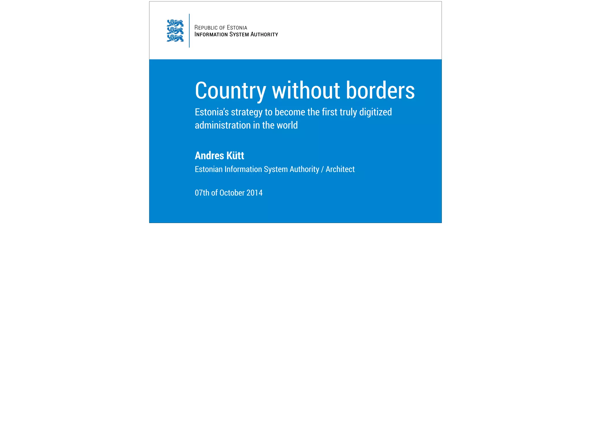 Country without borders | PPT