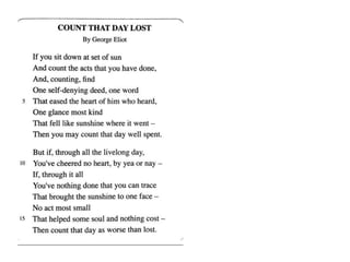 Count that day lost | PPT