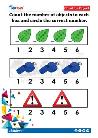 Count the objects - LKG Maths Worksheet | PDF | Games and Puzzles ...