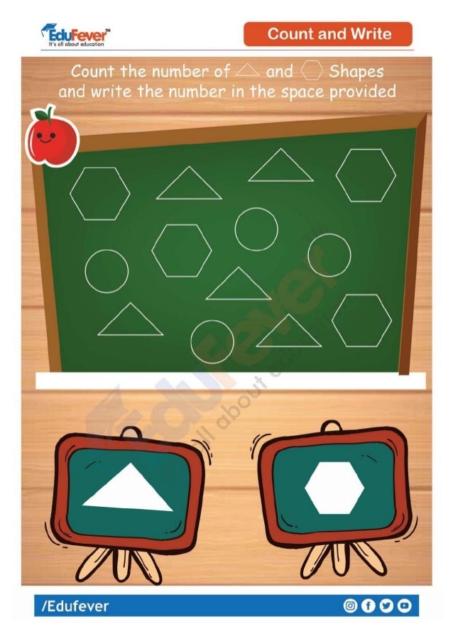 Count the shapes - UKG Worksheet