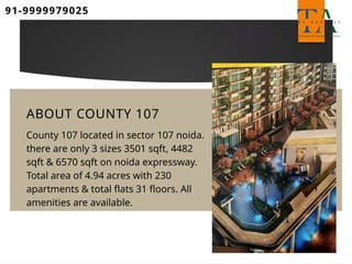 Sample flat of County 107 Noida Expressway.pptx