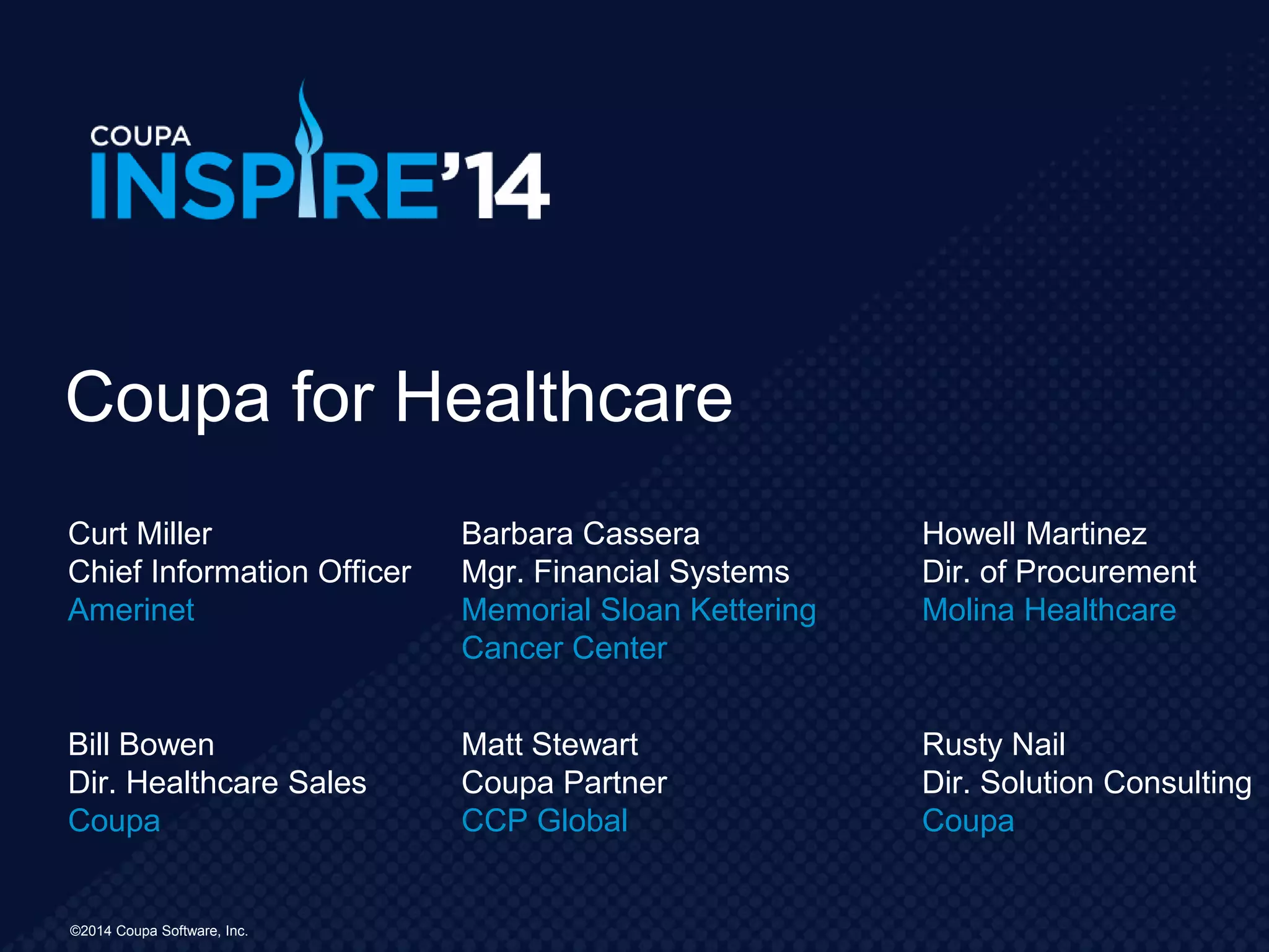 Coupa for healthcare | PPT