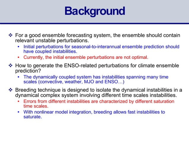 Coupled Breeding In Nasa Gmao Coupled General Circulation Model Ppt