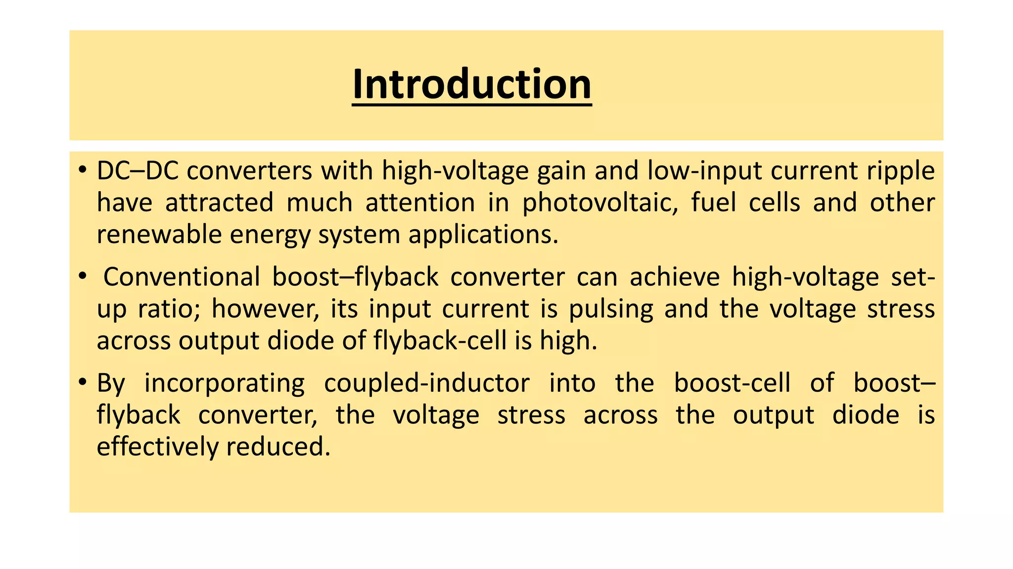Coupled inductor boost integrated flyback converter with high-voltage ...