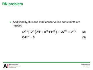 A Systematic Approach for Solving Coupled Reluctance Network and Finite Element Models | PPT