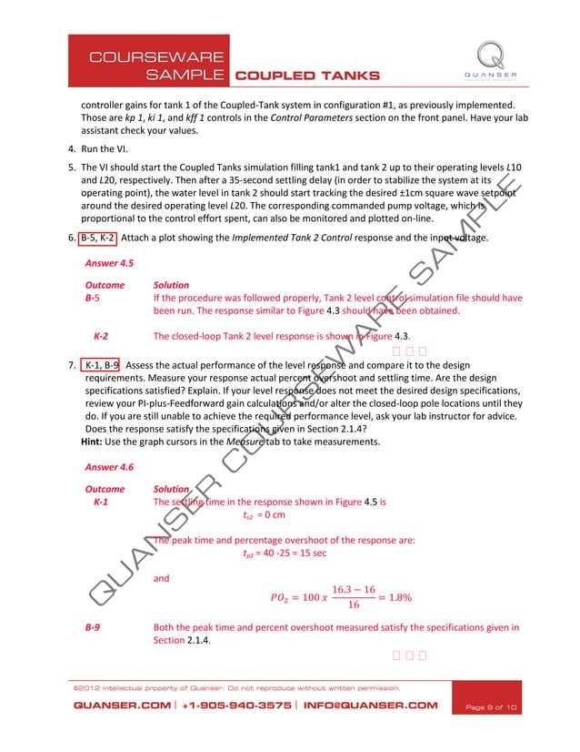 Coupled tanks | PDF | Physics | Science