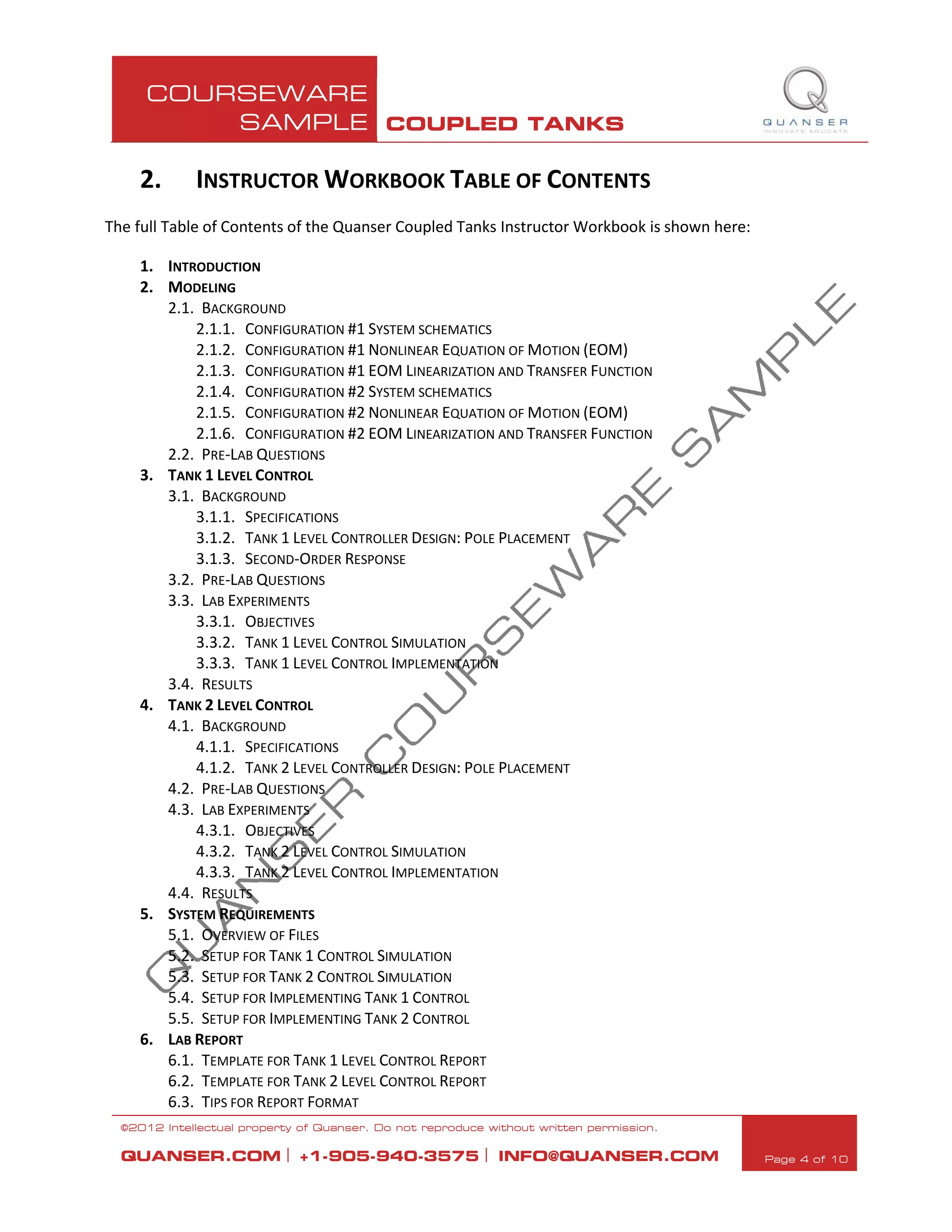 Coupled tanks courseware | PDF