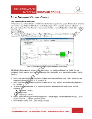 Coupled tanks courseware | PDF